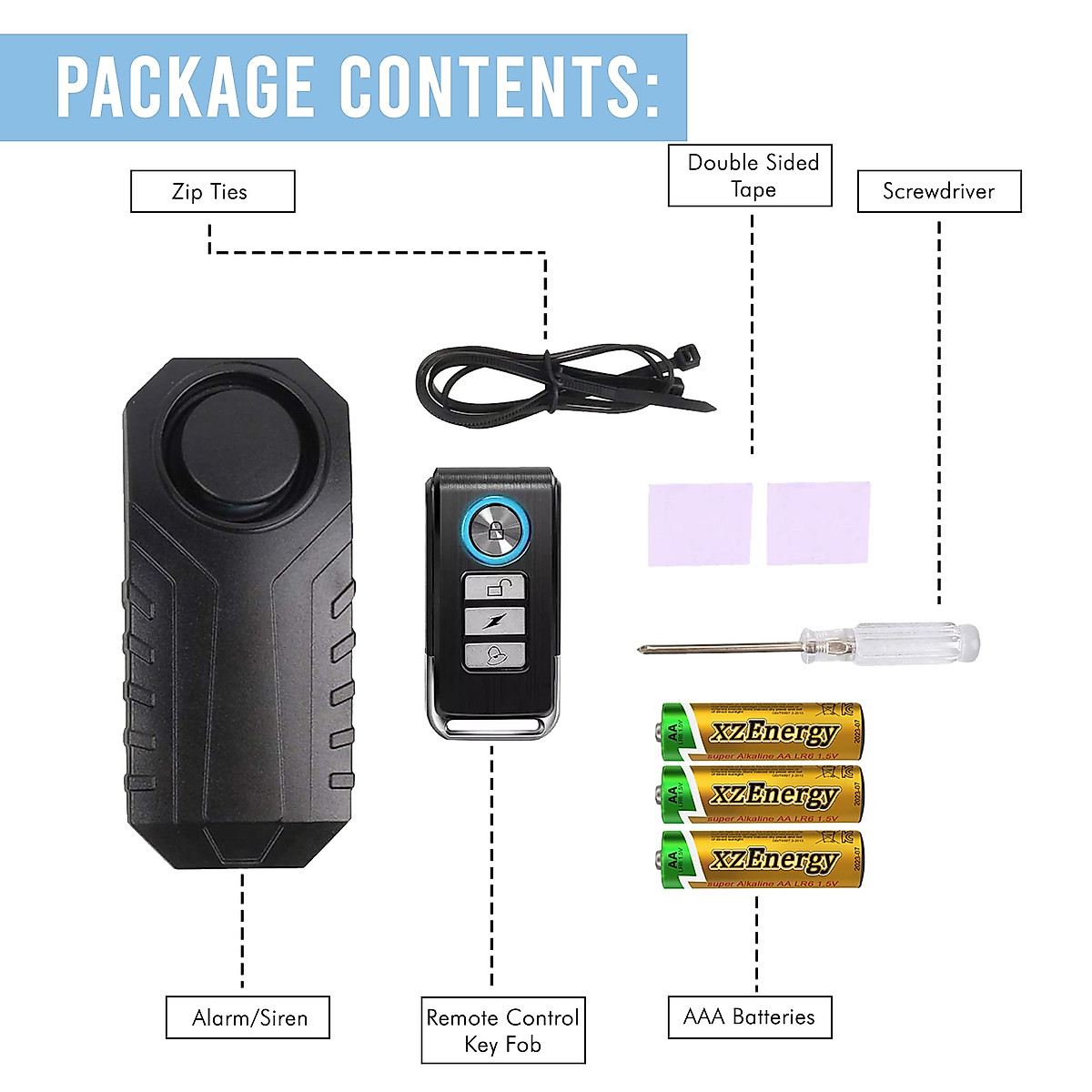 Door Alarm, Home Security with wireless remote. Shed, Garage, Lockup, Summer House. Alerts prior to entry or damage, Waterproof, Indoor/Outdoor 113db