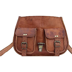 CREZY HORSE Leather Crossbody Bag for women purse tote ladies bags satchel travel tote shoulder bag