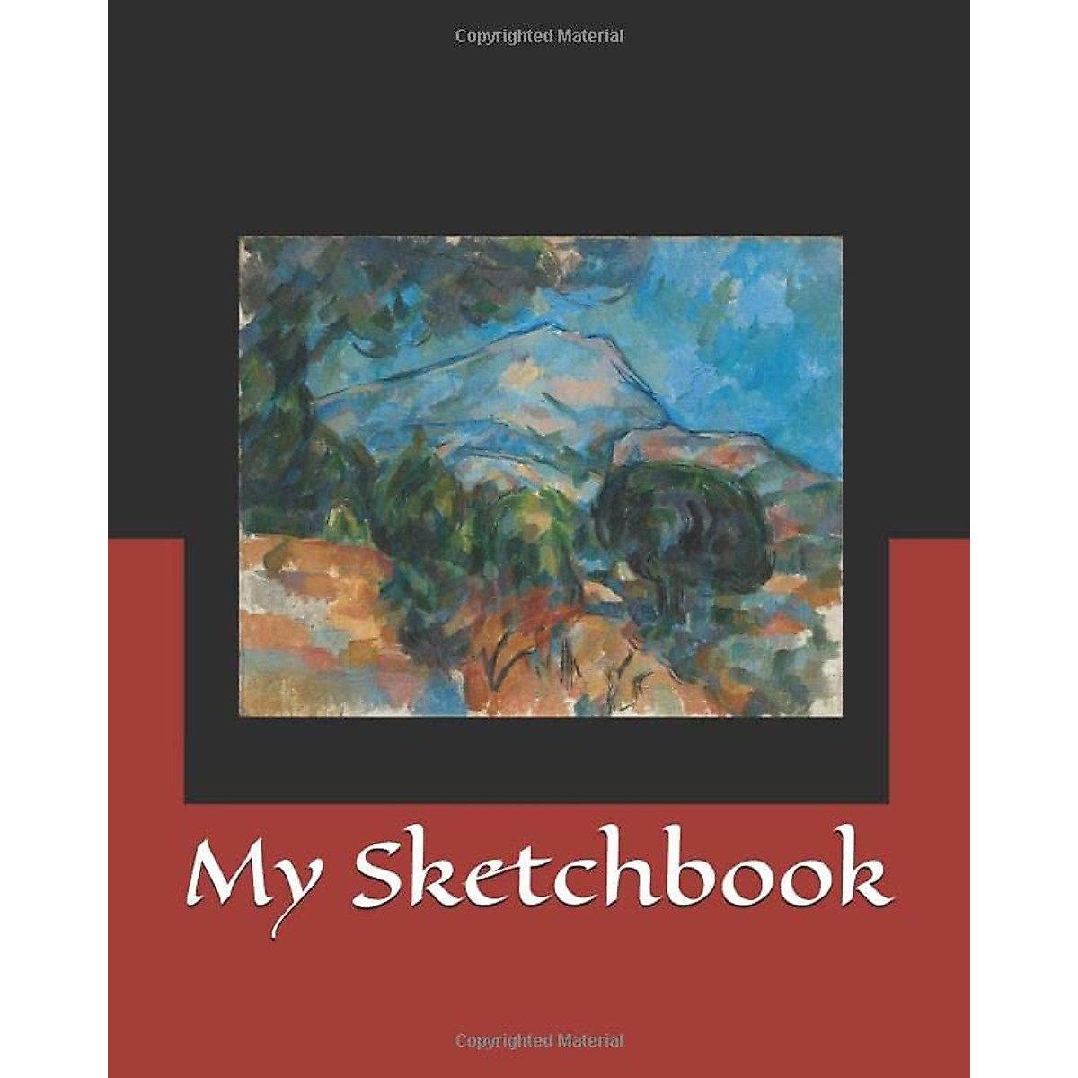 My Sketchbook: Cezanne's Mont Sainte-Victoire Painting on Cover - 8 x 10