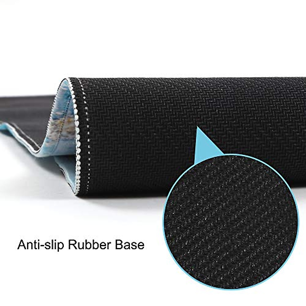 HAOCOO Gaming Mouse Pad Large, XXL Computer Desk Mat for Desktop, Big Desk Pad with Non-Slip Rubber Base, Spill-Resistant Keyboard Mat for Laptop, Home Office, Abstract Blue Marble