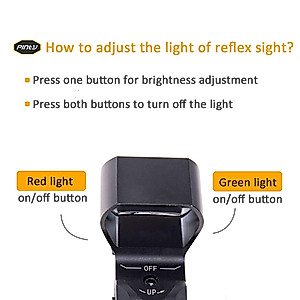 Pinty Rifle Scope 3-9x32 Rangefinder Illuminated Optics Red Green Reflex 4 Reticle Sight Green Dot Laser Sight with 14 Slots 1 inch High Riser Mount,45 Degree Mount