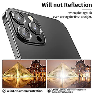 WSKEN [3+1] for iPhone 13 Pro Max (6.7 inch)/ iPhone 13 Pro (6.1 inch) Camera Lens Protector,Anti Scrach HD Tempered Metal Glass Camera Screen Protector Shockproof Cover Film,Graphite
