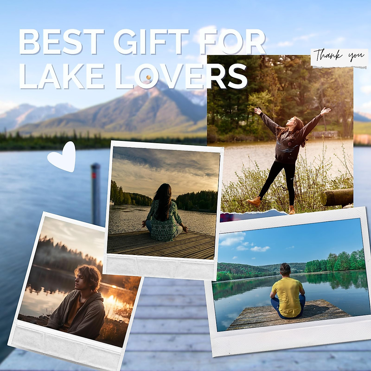 Onebttl Lake House Gifts, Lake Life Gifts for Women/Men, 20oz Insulated Tumbler, Perfect for Boat Owner/Lake Lovers - Life is Better at the Lake (Blue)