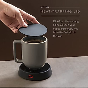 Coffee Mug Warmer for Desk - Smart Coffee Cup Warmer for Desk Auto Shut Off Enabled - Multi-use Tea Warmer, Electric Candle Warmer & Coffee Warmer for Desk with 3 Heat Settings + Silicone Mug Lid