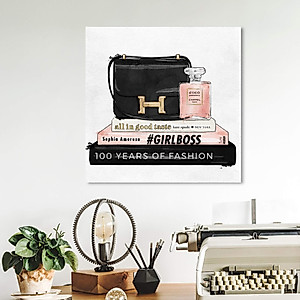 Wynwood Studio Fashion and Glam Wall Art Canvas Prints 'My Always Essentials' Home Décor, 12" x 12", Black, Pink