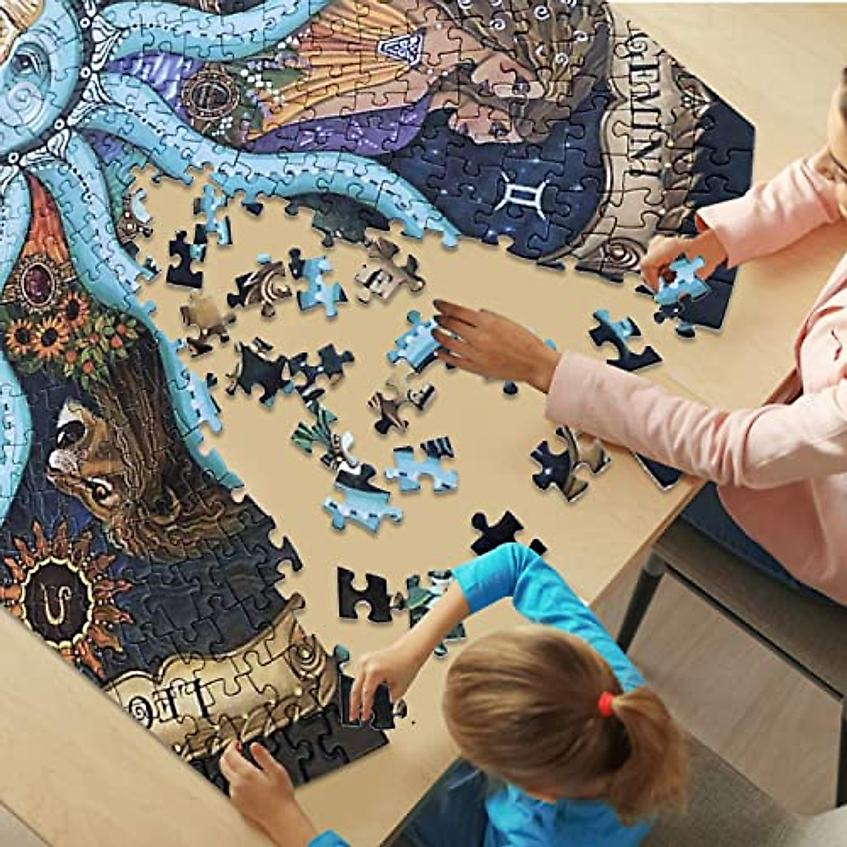Round Jigsaw Puzzle Educational Game Large 26 Inch 1000 Pieces (Constellation)