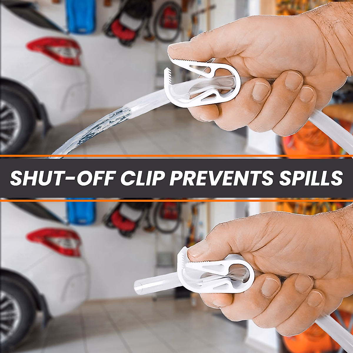 GasTapper Deluxe Siphon Pump for Gas, Diesel & Water - 8' Hose, 4 Gls/Min