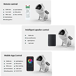 Luubeibei Space Dog Star Projector Galaxy Projection Light Night Built-in Bluetooth Speaker and Remote Starry Sky with Timer for Adults and Kids Decor for Bedroom Ceiling and Holiday Gift Lamp