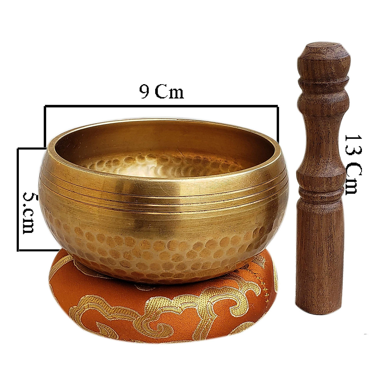 3.5 Inch Tibetan Singing Bowl, Hand-Hammered Meditation Chakra Bowl for Yoga, Chakra healing, Relaxation, Stress Relief, Handmade in Nepal, Comes w/Buddhist Prayer Flag, Small Sound Bowl