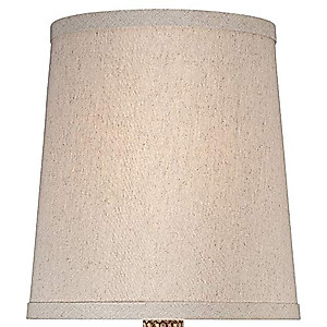 360 Lighting Chalane Rustic Farmhouse Accent Table Lamps 23 1/2" Tall Set of 2 Antique Bronze Hammered Textured Natural Linen Shade for Bedroom Living Room House Bedside Nightstand Office