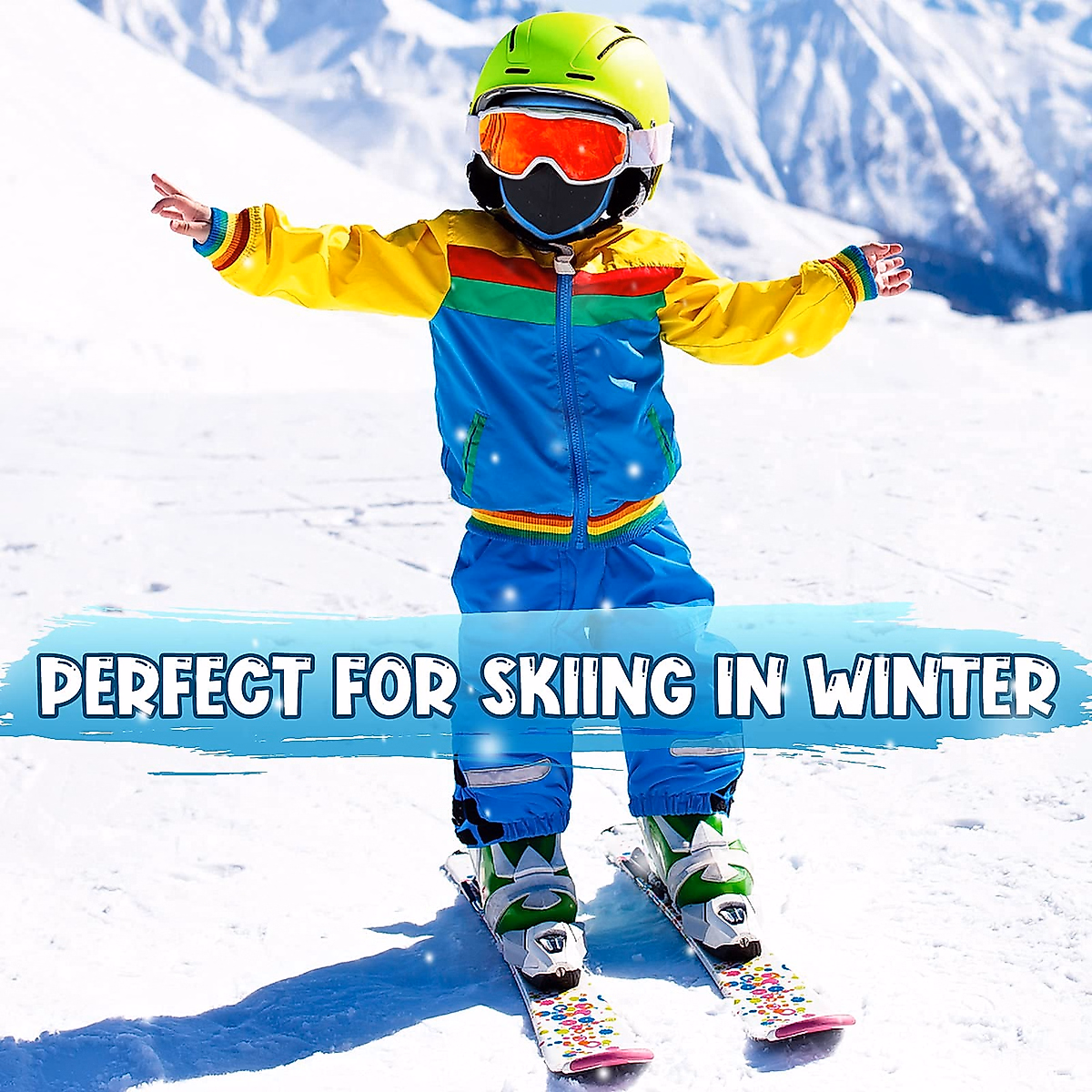 Kids Balaclava Ski Mask (with Breathable Holes) Windproof Winter Fleece Neck Face Warmer Boys Girls Blue