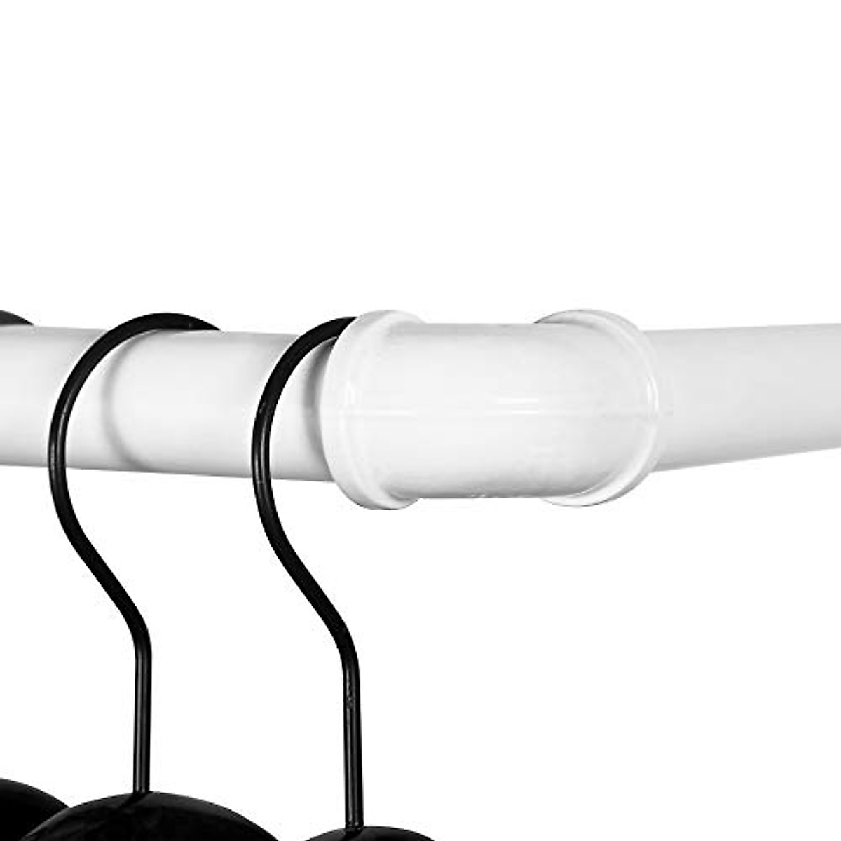 WEBI Clothing Rack Wall Mount,20" Industrial Pipe Clothes Rack for Hanging Clothes,Heavy Duty Iron Garment Rack Bar,Retail Display Clothes Rod for Closet,Laundry Room,White