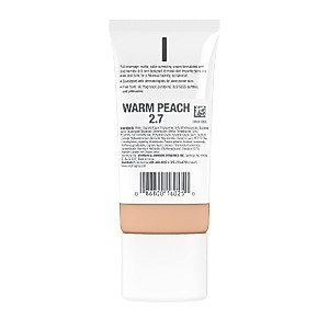 Neutrogena Clear Coverage Flawless Matte CC Cream, Full-Coverage Color Correcting Cream Face Makeup with Niacinamide (b3), Hypoallergenic, Oil Free & -Fragrance Free, Warm Peach, 1 oz