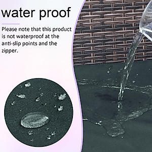 HILUHIDI 14 Piece Outdoor Cushion Covers Replacement, Outdoor Patio Cushion Covers Replacement, Outdoor Furniture Cushions Replacement (Dull Grey, 23.6 * 23.6 * 4.33in)