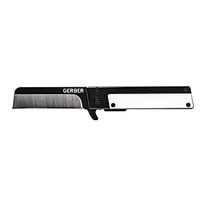GERBER Quadrant 2.75in Satin Sheepsfoot White and Black G10 Handle Manual Folding Knife