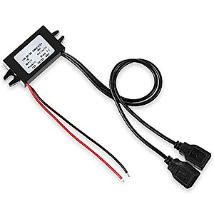 DC Converter Voltage 12V to 5V 3A 15W DC Buck Converter Module, DC to DC Reduced Voltage Regulator Car Power Adapter with Output Power Adapter