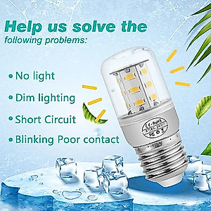 BOGDA Refrigerator LED Light Bulb Replacement for frig-idaire Fridge 5304511738, KEI D34L Refrigerator Bulb, 3.5W LED Light Bulb (85V-265V, Warm Light), Pack of 1