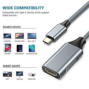 vilcome USB C to HDMI Adapter, Aluminum Thunderbolt 3 to HDMI Adapter Converter 4K@60Hz,USB 3.1 Type C Hub for MacBook Pro,MacBook Air,XPS,Samsung Galaxy S10/S9/Note 10/9/8 and More