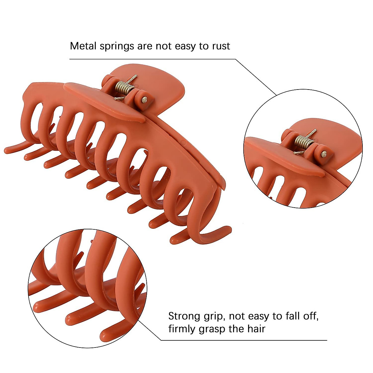 12 Pack Hair Clips for Woman Thick Hair 4in,Non-slip Matte Big Claw Clips For Thick and Thin Hair ,Large Strong Hold Hair Claw Clips For Women Hair Accessories for Women Banana Jaw Clips for Hair