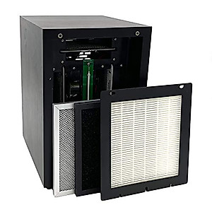 OdorStop OSAP3700 6-in-1 HEPA Air Purifier/Ozone Generator with UV, Active Carbon, TiO2, Ionizer and 3 Ozone Plates and Remote Control