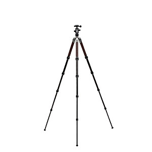 MeFoto RoadTrip Classic CF Leather Edition Lightweight 61.6" Carbon Fiber Tripod/Monopod, w/Case, Twist Locks, Dual Action Ballhead w/Arca Swiss Plate - Titanium (C1350Q1TL)