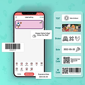 X-HOUND Label Maker Machine with Tape, Portable Bluetooth Label Printer for Organizing with Multiple Templates and Wireless Connection, Rechargeable Sticker Maker for Home/Office/School/Kitchen