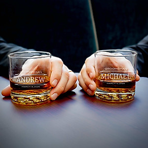 Personalized Buckman Whiskey Glasses, Set of 4 (Custom Product)