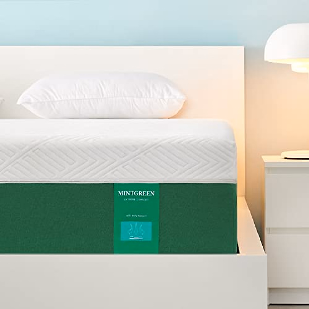 mintgreen Full Size Mattress 8 Inch Ge Memory Foam Mattress in a Box, Premium Bed Mattress with Breathable Soft Cover - Medium Firm Feel-Ventilated Design & CertiPUR-US Certified Foam Full Mattress