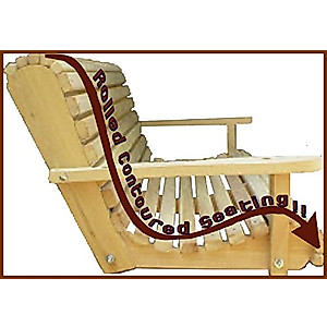 5 Five Feet Ft Made in The USA Cypress Lumber Roll Back Porch Swing with Stainless Steel Hardware Made from Rot-Resistant Cypress Eternal Wood