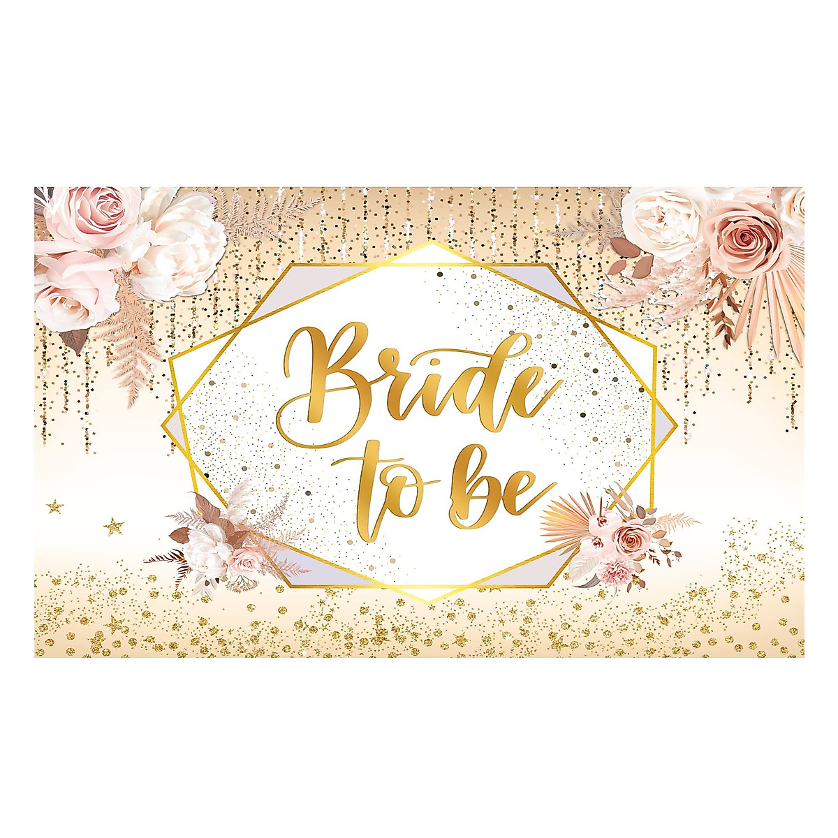 Funnytree Boho Bride to Be Backdrop Bridal Shower Engagement Wedding Miss to Mrs Party Supplies Flower Chic Background Banner Cake Table Decor Gift Favors Props Studio