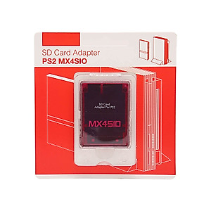Memory Adapter for PS2, MX4SIO(Memory Expansion for SIO) SIO2SD Memory Adapter Replacement Memory Reader for PS2 Fat Console(Red)