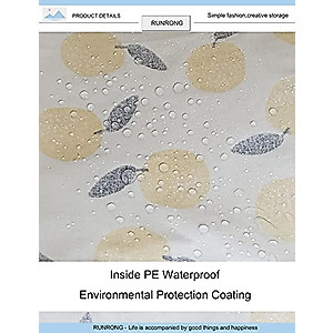 RUNRONG Large Size Round Storage Basket Foldable Waterproof Canvas Laundry Hamper with Handles Nursery Organizer for Bedroom /Living Room/Bathroom(RUN Round Orange)