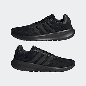 adidas Men's Lite Racer 3.0 Running Shoe, Core Black/Core Black/Gre, 11.5