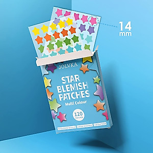 JOLVKA Star Blemish Patch-Hydrocolloid Blemish Patches (120 Patches)-Cute Blemish Patches -Starface Blemish Blemish Patches-Vegan And Cruelty-Free Skincare