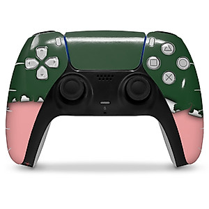 WraptorSkinz Skin Wrap compatible with Sony PS5 DualSense Controller Ripped Colors Green Pink (CONTROLLER NOT INCLUDED)