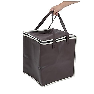 ULTECHNOVO Crock Insulated Bag Insulated Tote Bag Insulated Shopping Bag Pizza Bag Freezer Bags for Groceries Insulated Grocery Bags with Zippered Top Picnic Insulated Bag Coffee Cloth