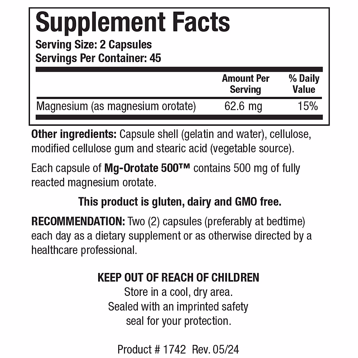 Biotics Research Mg Orotate 500 Magnesium Orotate Form, Cardiovascular Support, Heart Health, Overall Relaxation Response, Improves Sleep and Muscle Relaxation. 90 Capsules