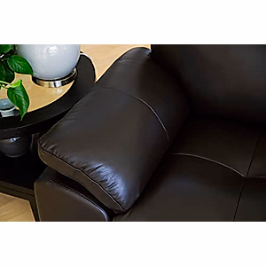 Abbyson Living Leather Sectional, Brown