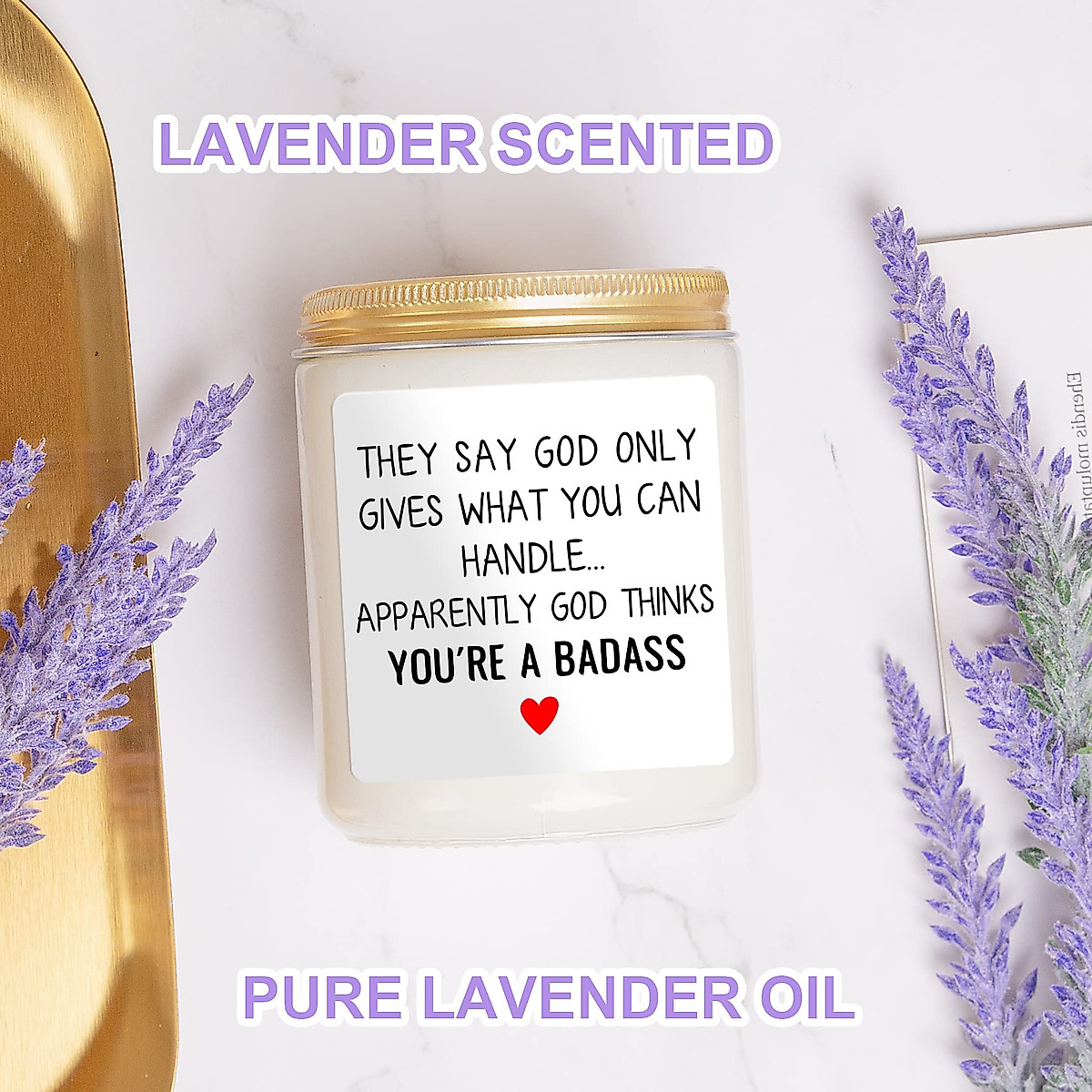 SINSUFUR Get Well Soon Gifts for Women, Men - Breast Cancer Gifts for Women - Get Well, Surgery Recovery, Recovery Gifts for Women, Men, Friends - Encouragement Gifts for Women, 7oz Scented Candle