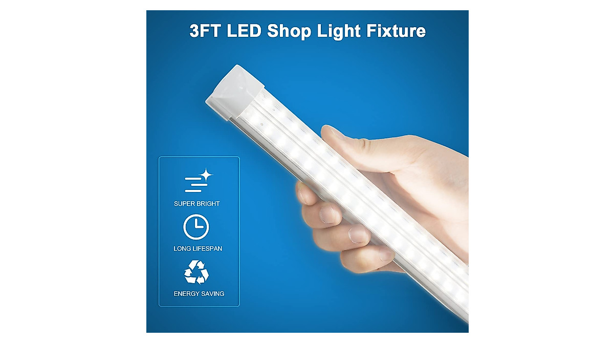 3FT LED Shop Light Fixture - Bright & Easy Install