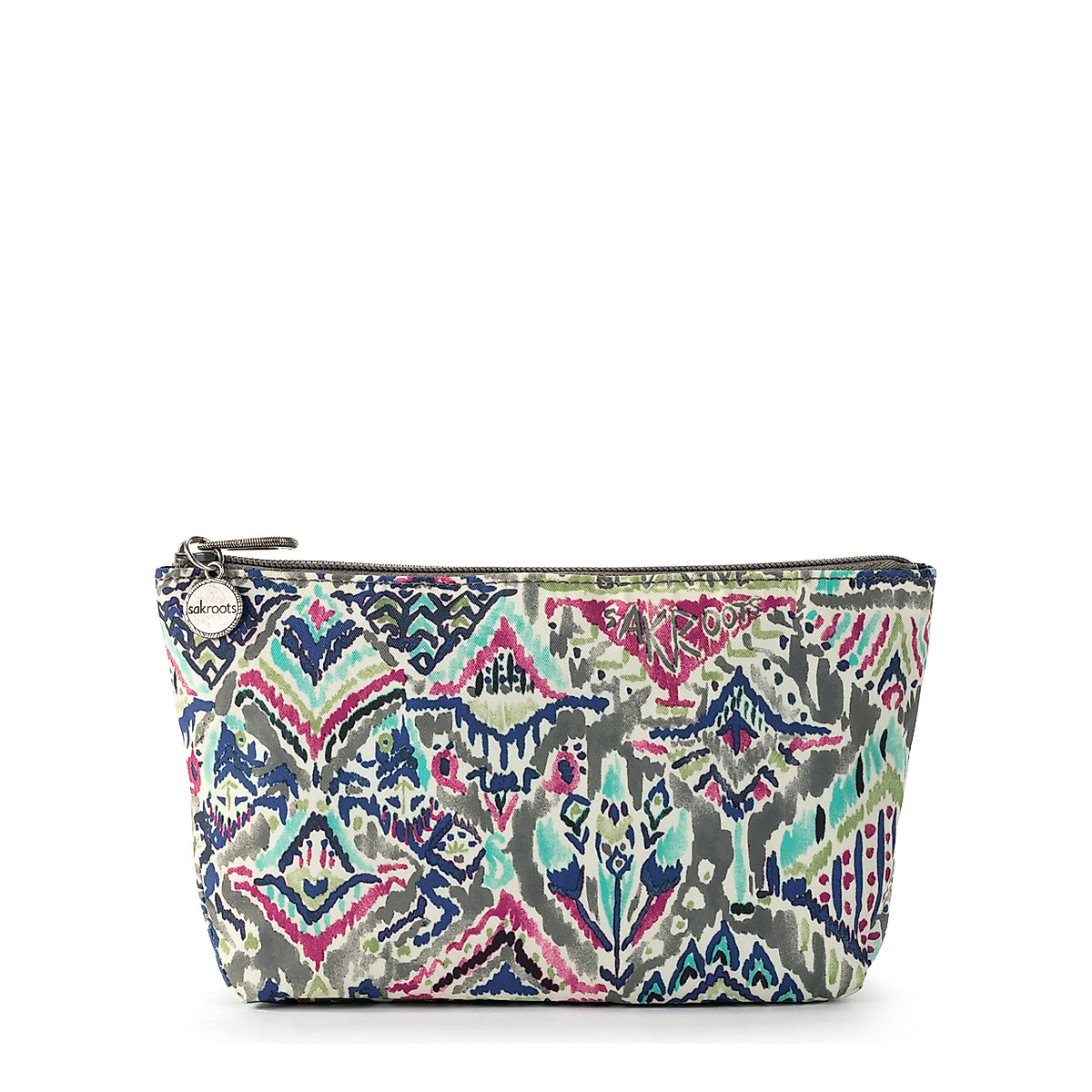 Sakroots Essential Medium Pouch in Eco-Twill, Slate Brave Beauti