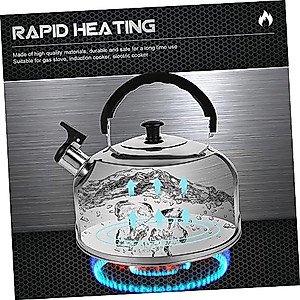 Abaodam 2pcs sound pot glass coffee pot indoor heater glass coffee maker coffee percolator electric tea pots for stove gas stove tea kettle Thicken Water Kettle Boil Water Kettle handle