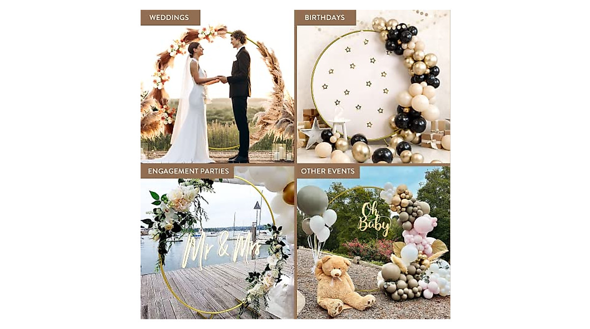 Gold Round Backdrop Stand for Stunning Events