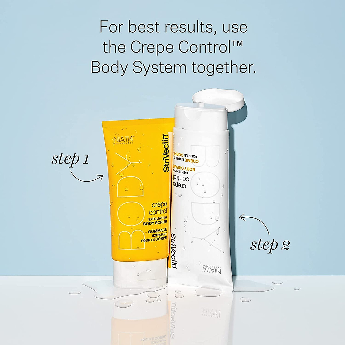 StriVectin Tighten & Lift Crepe Control Exfoliating Body Scrub, Targets Crepiness and Rough, Dull Skin, 5 Fl Oz, white