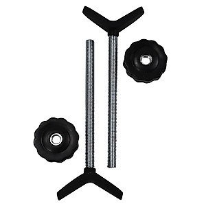 Sungrace 2 Pack Extra Long Y Spindle M8 Stair Banister Baby Gate Adaptors for Dreambaby Pressure Mounted Security and Pet Safety Gates (Black, 8mm)