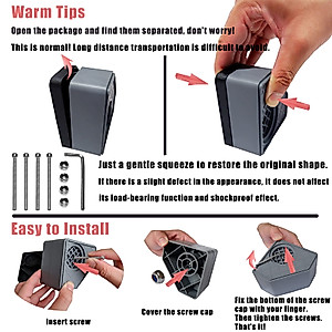 4 Pcs Double Heightened Anti Vibration Pads for Washing Machine, Washer & Dryer Pedestals with 1100 lbs Weight Capacity, Anti-Slip, Shock-Absorbing & Noise-reducing Mats, Suitable for Most Furniture