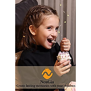 NosCupsGia 5.4 oz Set of 50 Dessert Cups with Lids & Spoons - Small Plastic Cups with Lids Mini Spoons Parfait Cups with Lids Clear Plastic Cups with Lids Mousse Ice Cream Pudding Cups