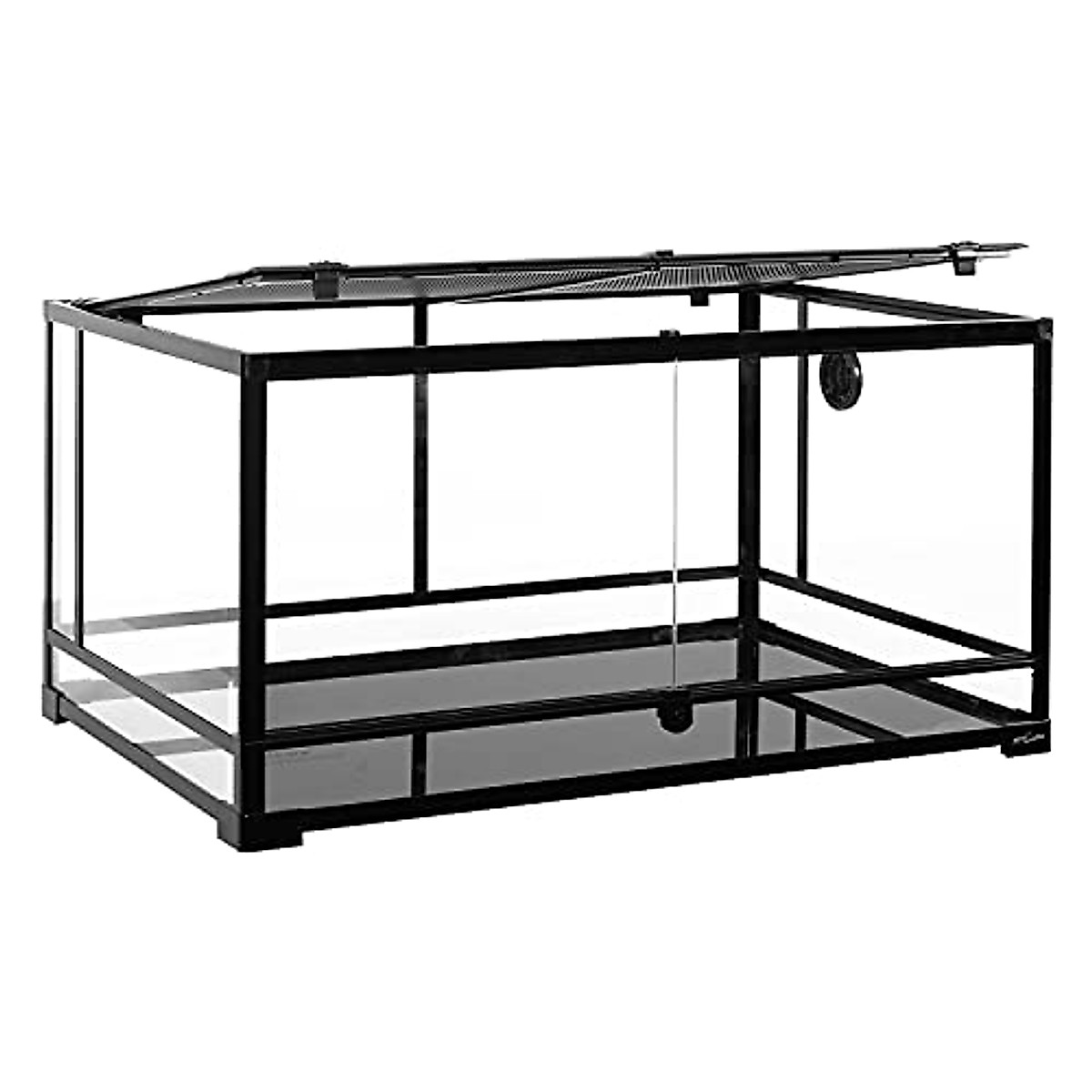 REPTI ZOO Newly 67 Gallon Reptile Glass Terrarium, 2 in 1 Use 36" x 24" x 18" Knock-Down Reptile Habitat Tank with Double Hinge Door & Screen Ventilation Large Reptile Terrarium