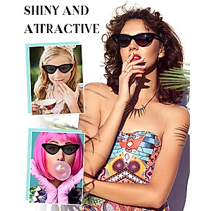 Tellegloww 50 Pairs Cat Eye Sunglasses Bulk 90s Retro Sunglasses Old Lady Glasses Wedding Party Gifts for Guests(Black, Gray)