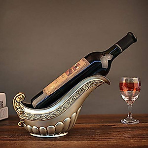 PIBM Stylish Simplicity Abstract Spoon Shape Resin Crafts Home Decoration Wine Rack Creative Bar Decoration Wine Cabinet Kitchen Living Room Gift Beautiful and Elegant